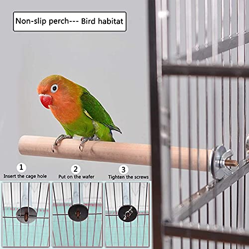 Bird Breeding Nest Parakeet Bed for Cage Parrot Hatch House Handmade Cotton Weave Hemp Rope Nesting with 3pcs Perchs for Budgie Cockatiel Conure Canary Finch Lovebird