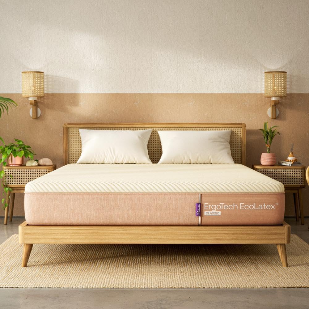 Wakefit Natural Latex Mattress | Medium Firm Mattress with EcoLatex Cooling Technology, ShapeSense Technology, AeroTek Fabric Technology | Twin Size (75x39x10, Mattress in A Box)