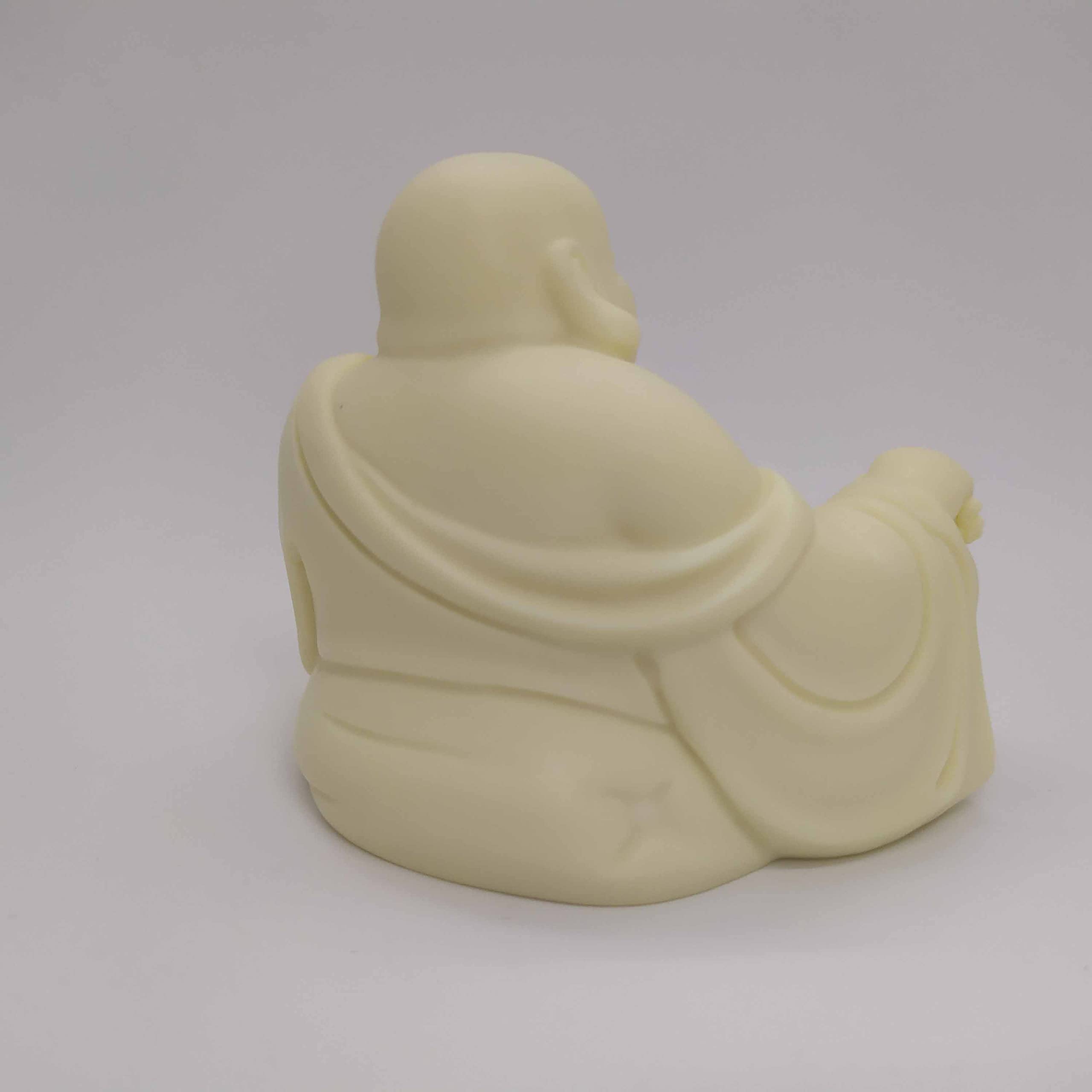 Buddha Statue for Home and Garden,2.8" Laughing Buddha Statue,Ivory Finish Seated Statue,Collectibles and Figurines,Desk Decor Zen Decor Garden Decor,Pray for Blessing.