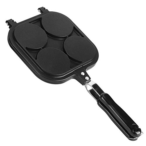 4 Cup Egg Frying Pan, Lovely Cartoon Breakfast Non Stick Frying Pan Aluminium Alloy Cookware Suitable For Gas Stove Breakfast Egg Double Sided Pancake Pans With Designs