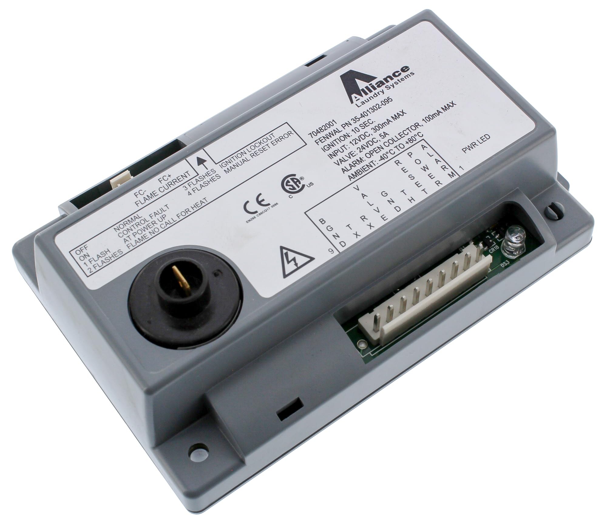 ALLIANCE LAUNDRY SYSTEMS Control,Ignition 12Vdc Csa (70482001)
