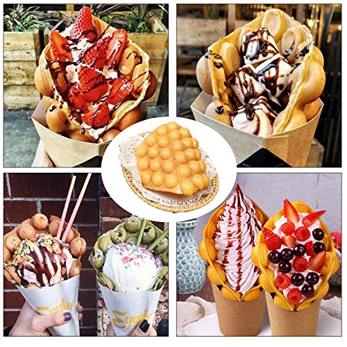 Dyna-Living Bubble Waffle Maker 1400W Commercial Bubble Waffle Maker Machine Non-stick Egg Waffle Maker Electric Bubble Waffle Baker for Home Use