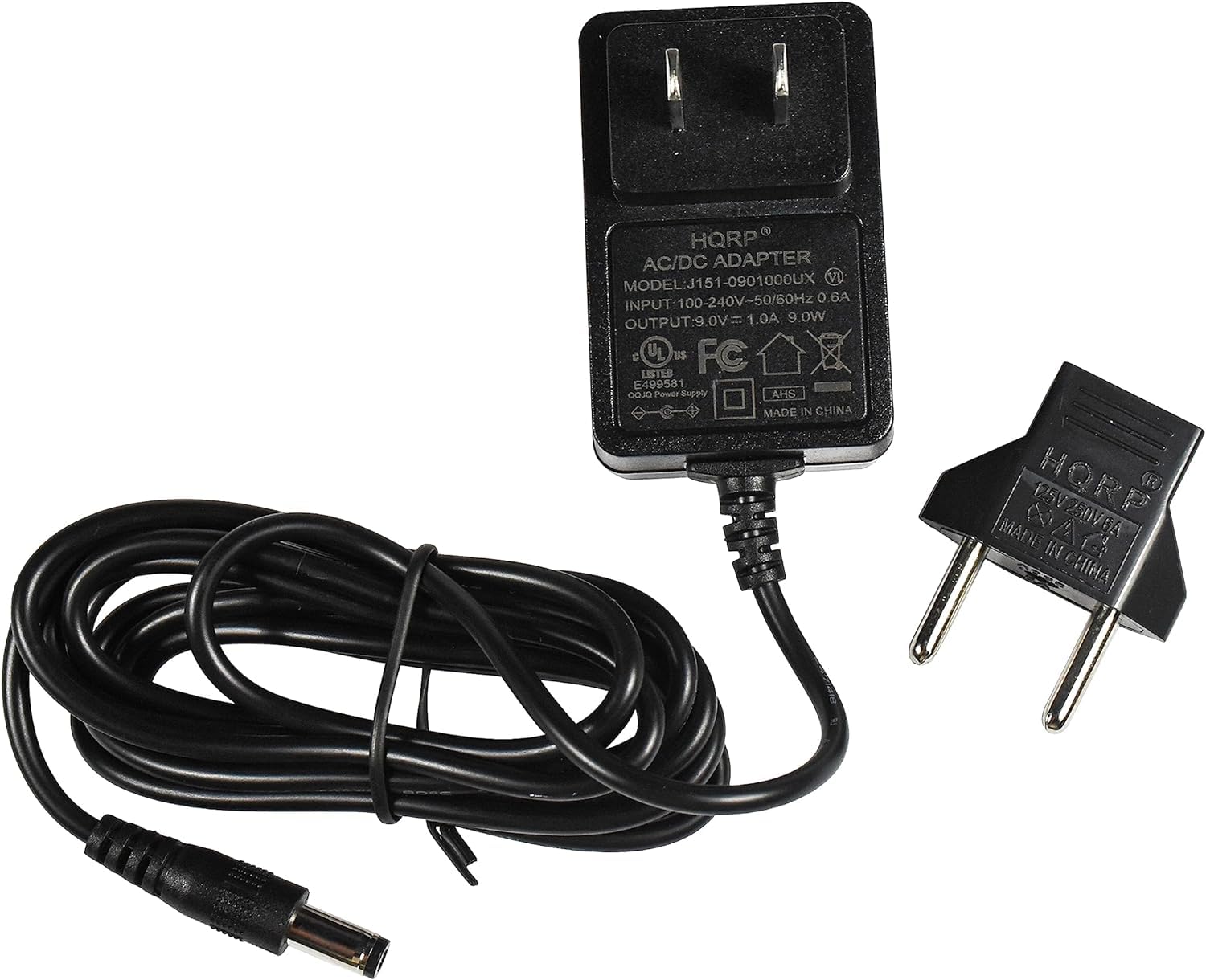 HQRP 9V AC Adapter Compatible with Digital Innovations SkipDr, GameDr, DvdDr Deluxe Premier, PhotoDr, DataDr Disc Repair System Power Supply Cord Adaptor UC1000-9 + Euro Plug Adapter