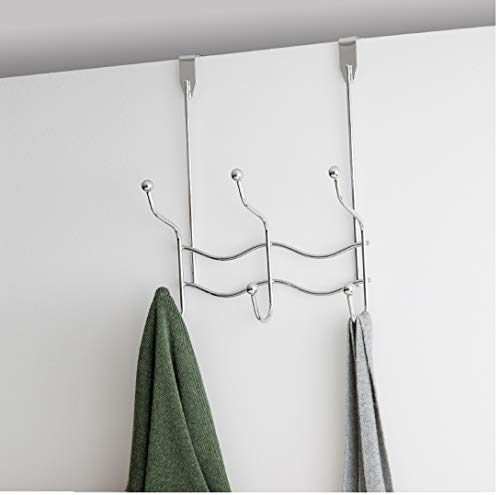 Inspired Living by Mesa Inspired Living Over The Door Hanger 6 Organizer in Silver Bay Collection utility-hooks,