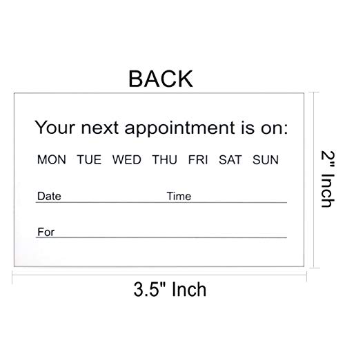 RXBC2011 Appointment Reminder Cards Pack of 100 Navy Blue