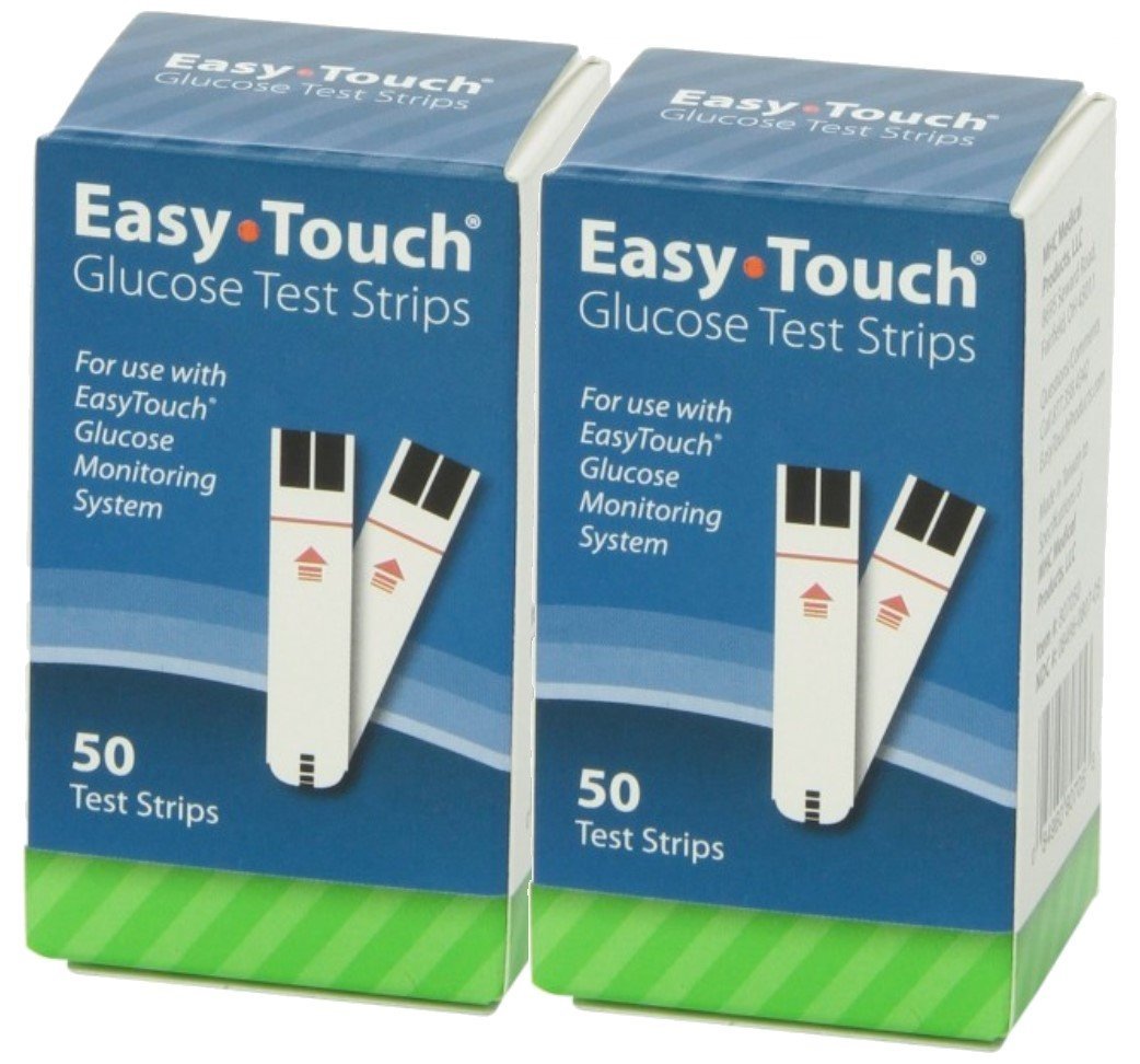 Easy Touch Diabetes Testing Kit - Easy Touch Meter, 100 Easy Touch Blood Glucose Test Strips, 100 Slight Touch Lancets 30g, Lancing Device and 100 Easy Comfort Alcohol Pads