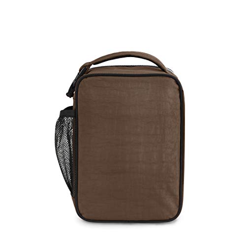 Sachi Explorer Durable Insulated Lunch Tote, Lunchbox with Heavy Duty Zipper, Large Lunch Bag, for Men with Hands Free Buckle Handle Loncheras Coffee