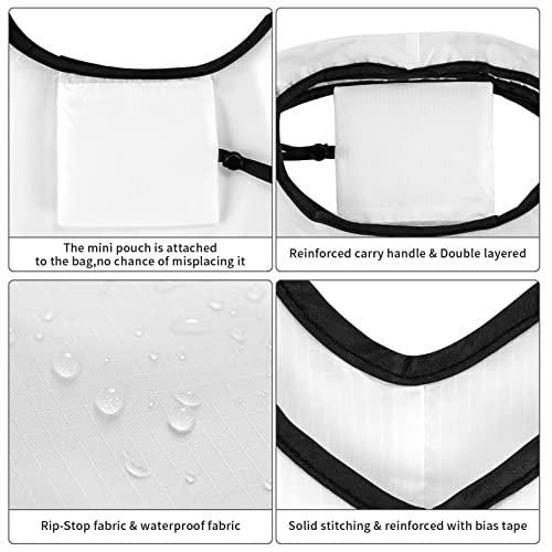 allgobee Kitchen Reusable Grocery Bags German-Flag-Germany Shopping Bags Washable Foldable Carry Pouch Tote Gift Bags Durable