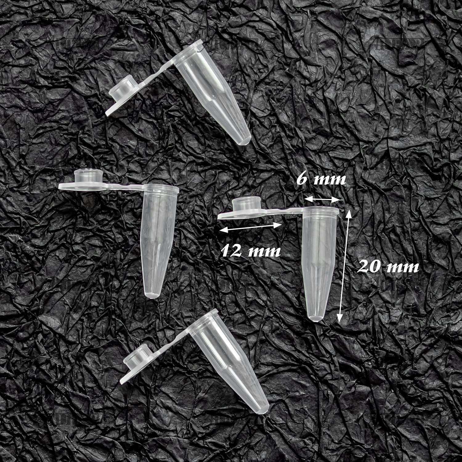 AUEAR, 1000 Pack 0.2ml Micro Centrifuge Tube with Lids Plastic Sample Small Bottle Container Test Vials Micro Centrifuge Tube Clear