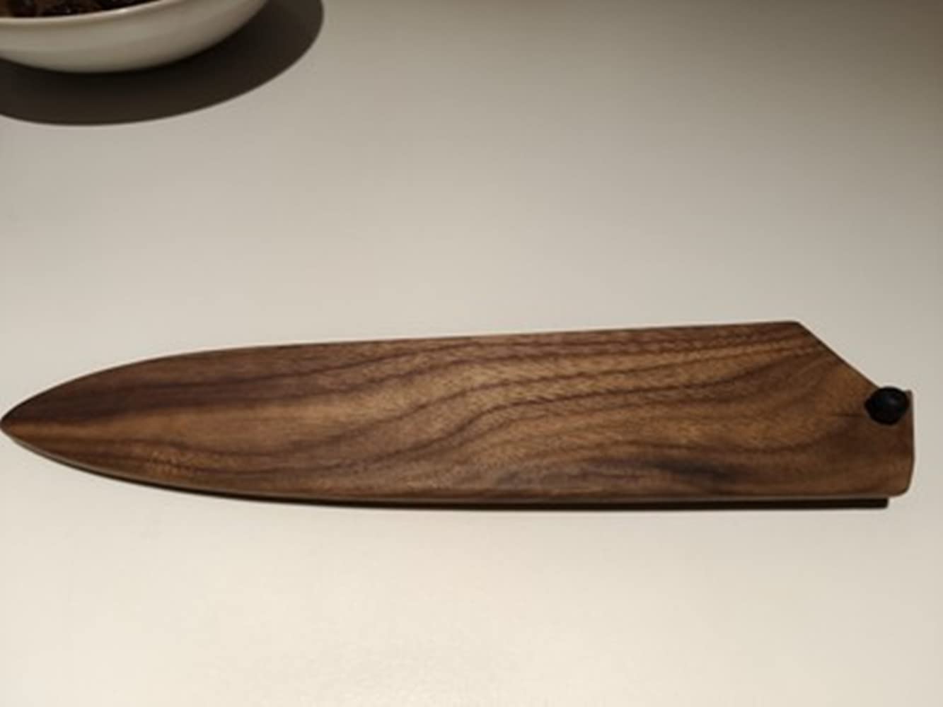 Aibote Handmade Natural Black Walnut Wood Japanese Gyuto Chef Knives Sheath Magnetic Knife Case Holder Protector Wooden Cover (A,8 inch)