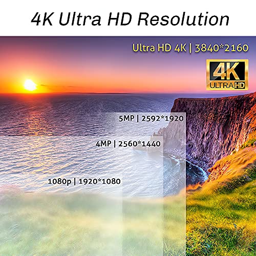 GW 8 Channel 4K NVR 8MP 4K AI Smart Home Security Camera System, (4) Dome and (4) Bullet Built-in Microphone Audio Recording HD 2160P 4K IP PoE Cameras, Face Recognition/Human/Vehicle Detection