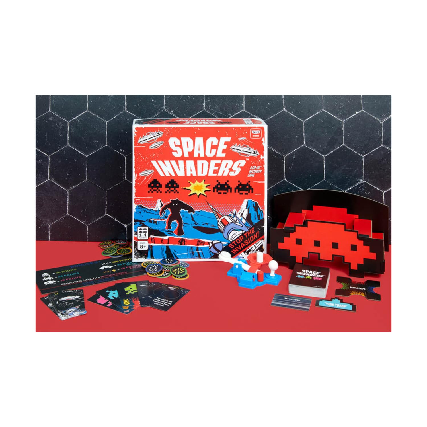 Buffalo Games - Space Invaders Game - Dexterity Launch Game - Great for Game Night - Cooperative Gameplay - Based on Video Game