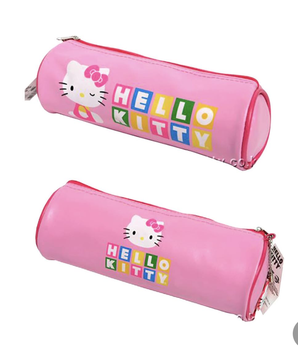 Bandal & Neoul KITTY's Pretty in Pink Pouch - Multifunctional Case as Pencil Caddy and Makeup Pouch