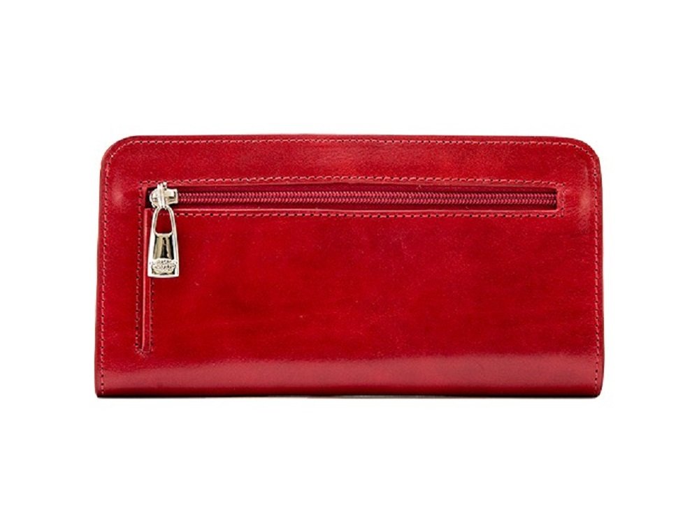 Bosca Women's Old Leather 7" Clutch Wallet (Brick Red)