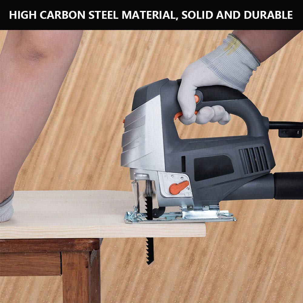 40 Pcs Jigsaw Blades Set Straight and Fast Cuts for Wood Plastic and Metal Cutting Fit Bosch, Dewalt, Hitachi, Festool Milwaukee (8 Sizes)