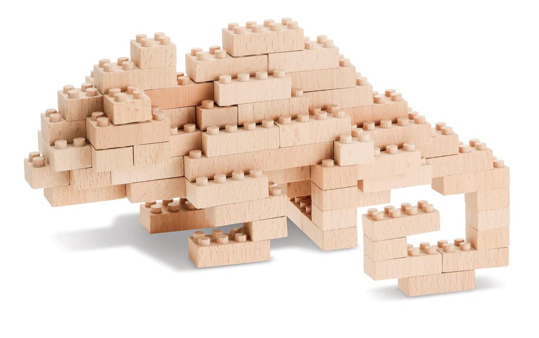Eco-Bricks 3 in 1 Builds Reptiles - Earth-Friendly Kids Building Blocks - Create 3 Different Reptiles - Chameleon, Snake, Alligator