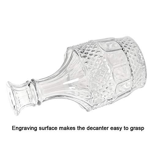 MDLUU Liquor Decanter, Glass Decanter Bottle with Airtight Stopper, Wiskey Vodka Bourbon Decanter for Gift, Home, Bar, Party Decor, 27oz/800ml