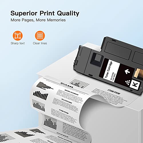 E-Z Ink (TM Compatible Toner Cartridge Replacement for Dell E525W E525 525w to use with E525w Wireless Color Printer for 593-BBJX (Black, 2 Pack)