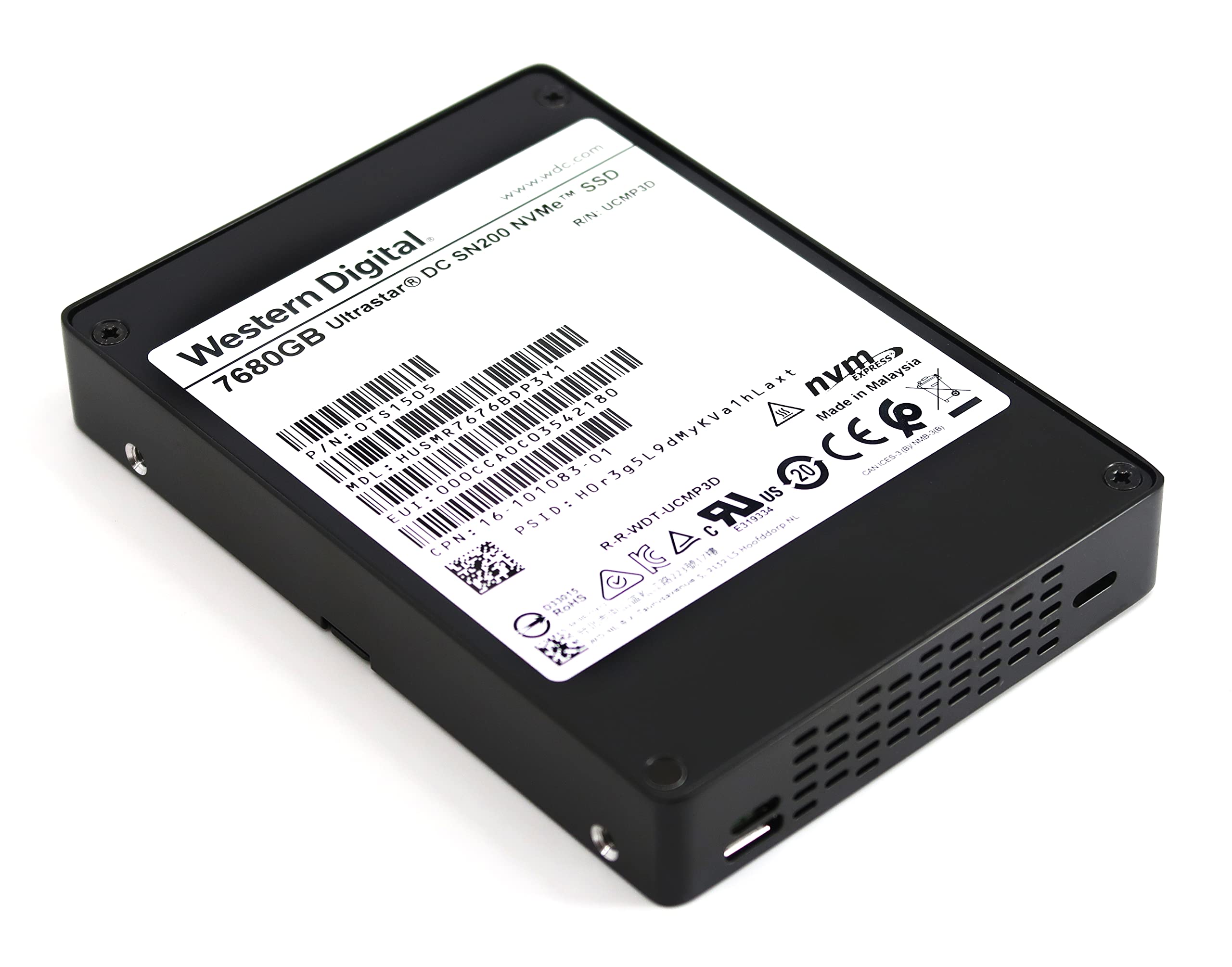 HGST Ultrastar HUSMR7676BDP3Y1 SN200 7.68TB NVMe PCIe MLC 2.5" 15nm 1DWPD, 0TS1357