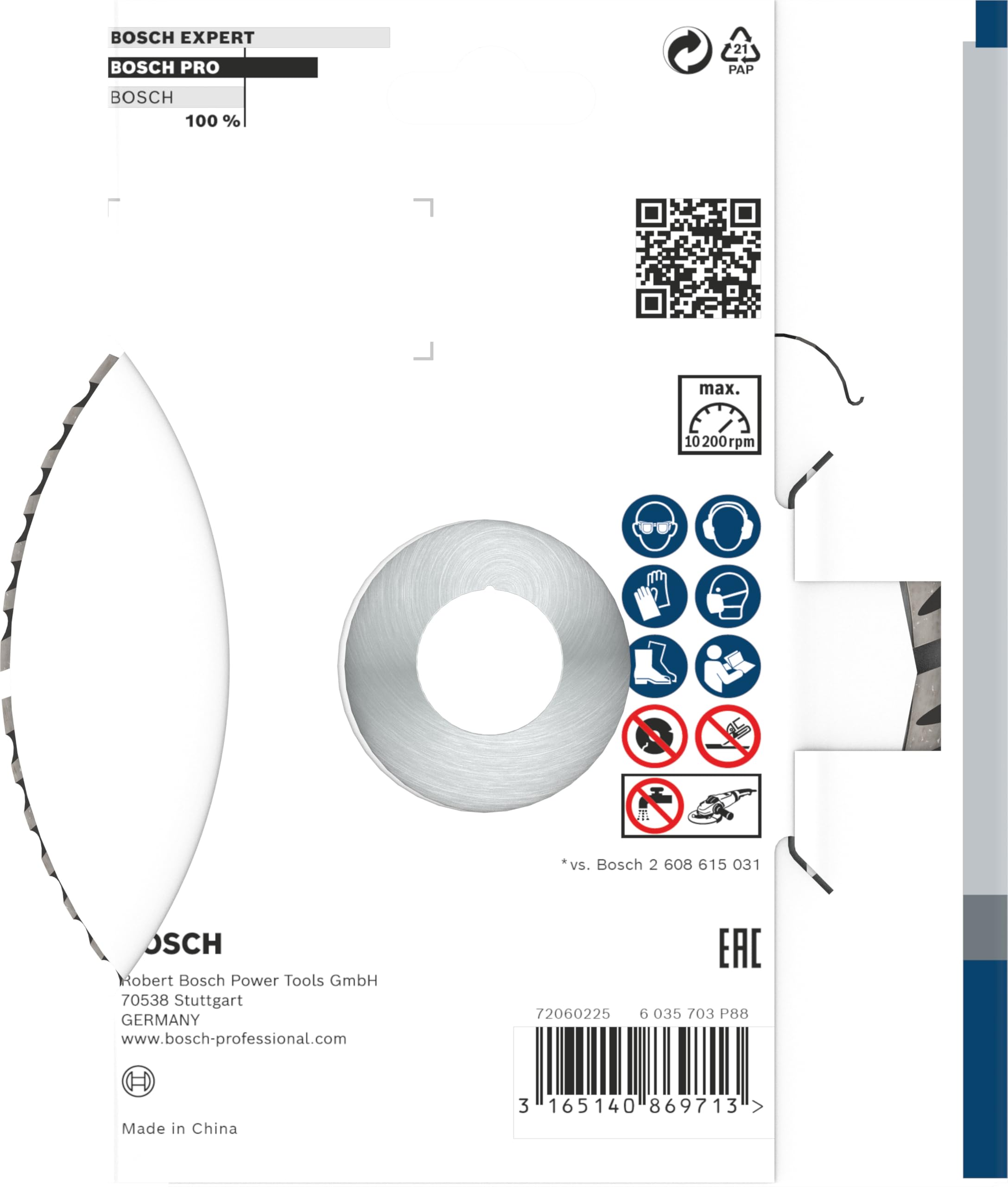 Bosch 1x PRO Multi Material Diamond Cutting Disc for Bore 22.23 and Large Angle Grinders (for Concrete, Reinforced Concrete, Ø 150 mm, Professional Accessory Large Angle Grinder)
