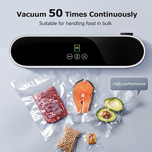 FRESKO Hands-Free Full Automatic Vacuum Sealer Machine,Automatic Moisture Detection Food Sealer with 10 Food Preservation Bags, LED Touch Screen (ETL Certified)