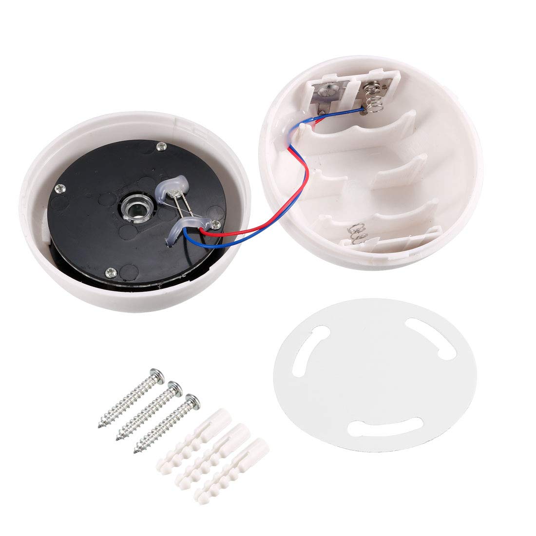 uxcell Fake Security Camera Dummy Dome CCTV with Blinking Red LED Warning Light for Home Outdoor Indoor White 4pcs