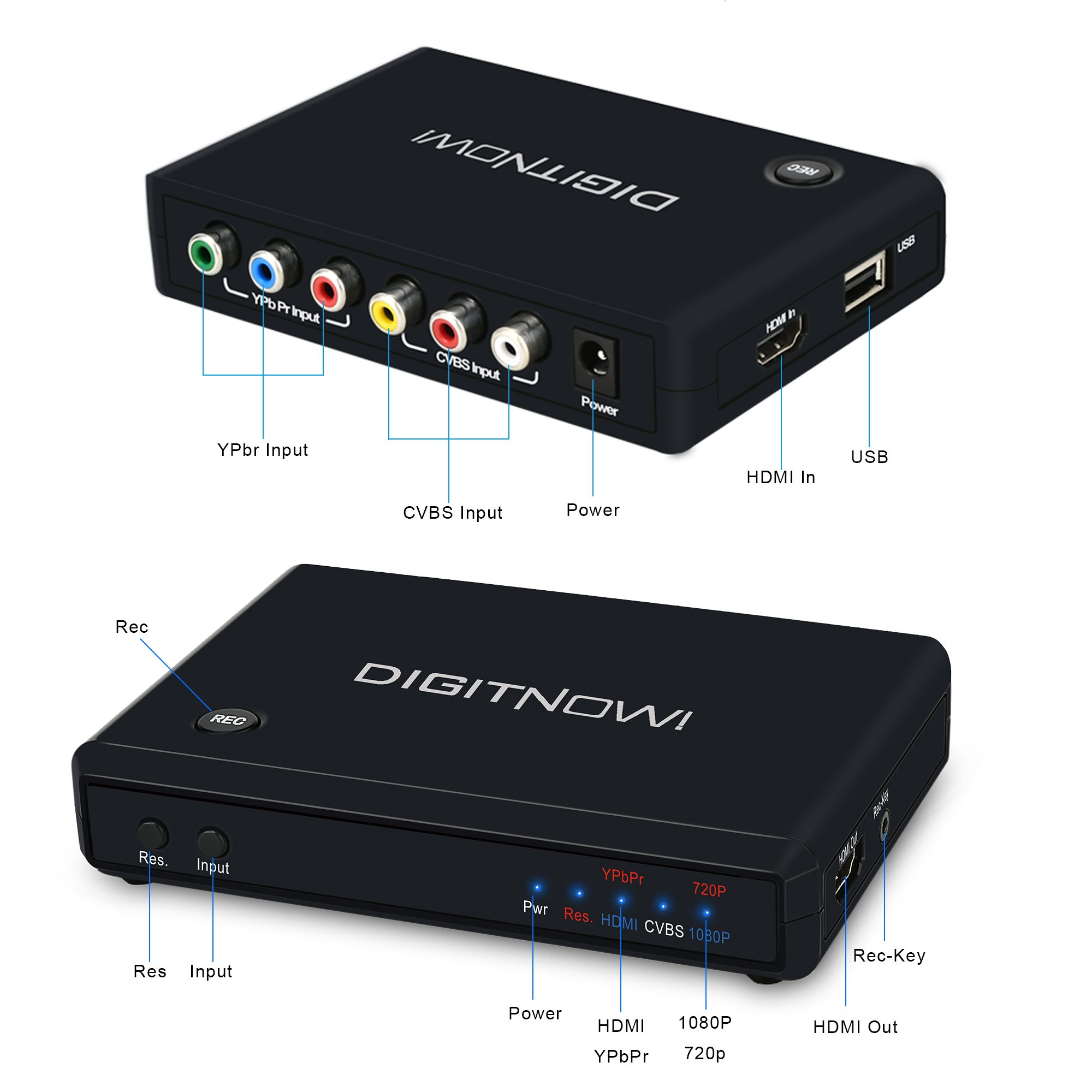 DIGITNOW Video Capture Card Audio capture card Video USB Converter 1080P HDMI Video Vhs Digital Converter/Recorder for PS4, Xbox One/Xbox 360,LiveTV,PVR DVR