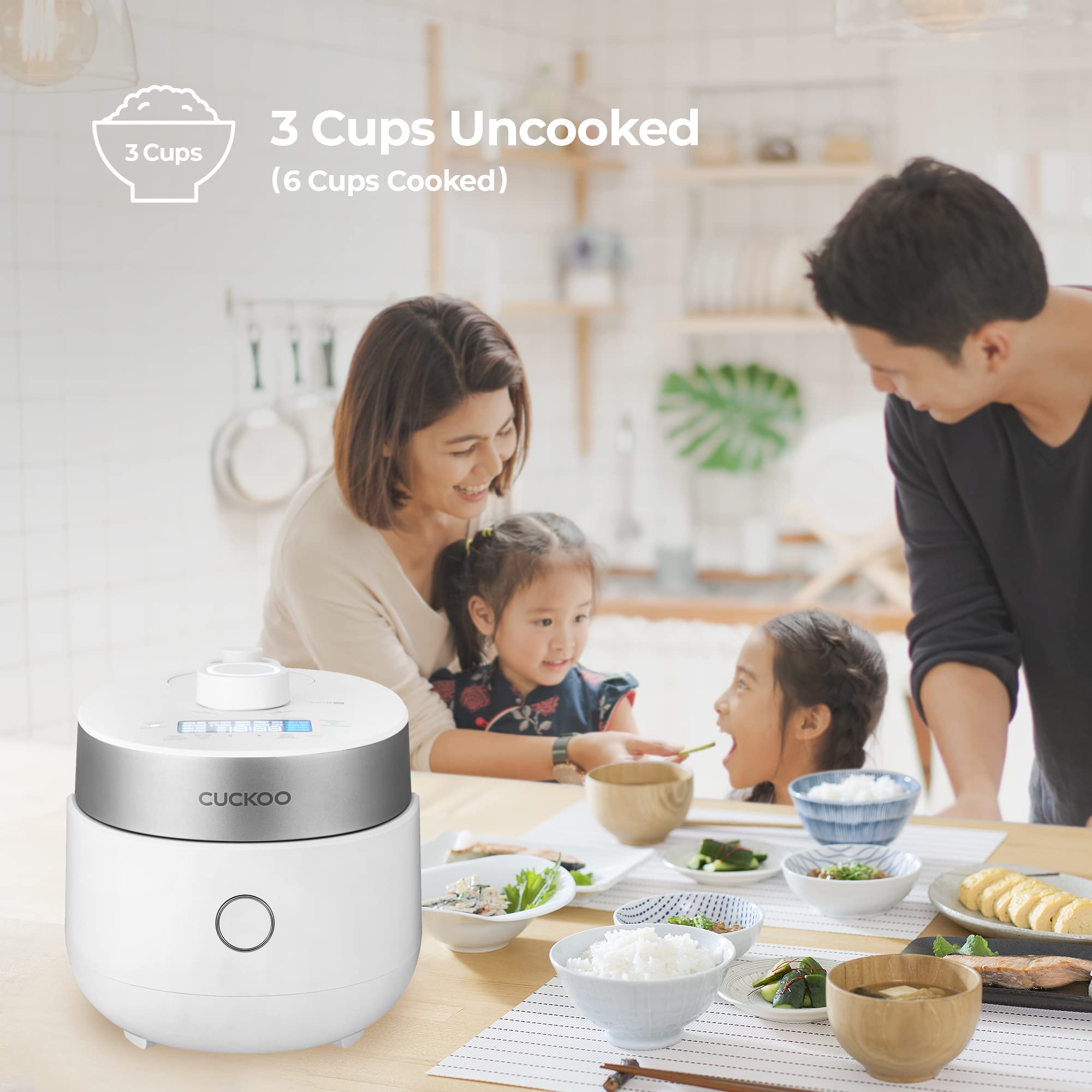 CUCKOO CRP-LHTR1009F | rice cooker 10 Cup (Uncooked) Twin Pressure Induction Heating Cooker | 16 Menu Options: High/Non-Pressure Steam & More, Stainless Steel Inner Pot, Made in Korea | White-Renewed