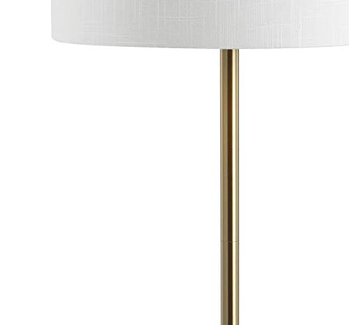 JONATHAN Y JYL3059A Charles 59" Metal/Glass LED Side Table and Floor Lamp Contemporary,Transitional for Bedrooms, Living Room, Office, Reading, Brass