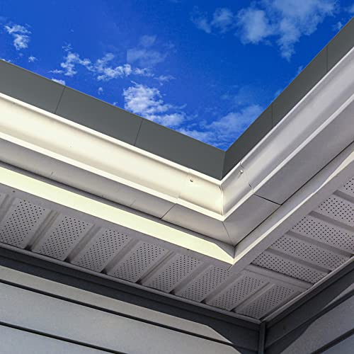 BJADE'S Gutter Valley Splash Guard,6 Pcs Aluminum Roof Valley Splash Shield Gutter Guard.for Straight,Flat Roofs,Corner,10 inch Each