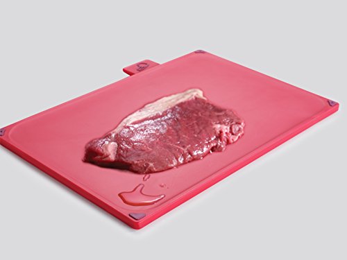 Joseph Joseph Index Plastic Cutting Board Set with Storage Case Color-Coded Dishwasher-Safe Non-Slip, Large, Silver (60134)