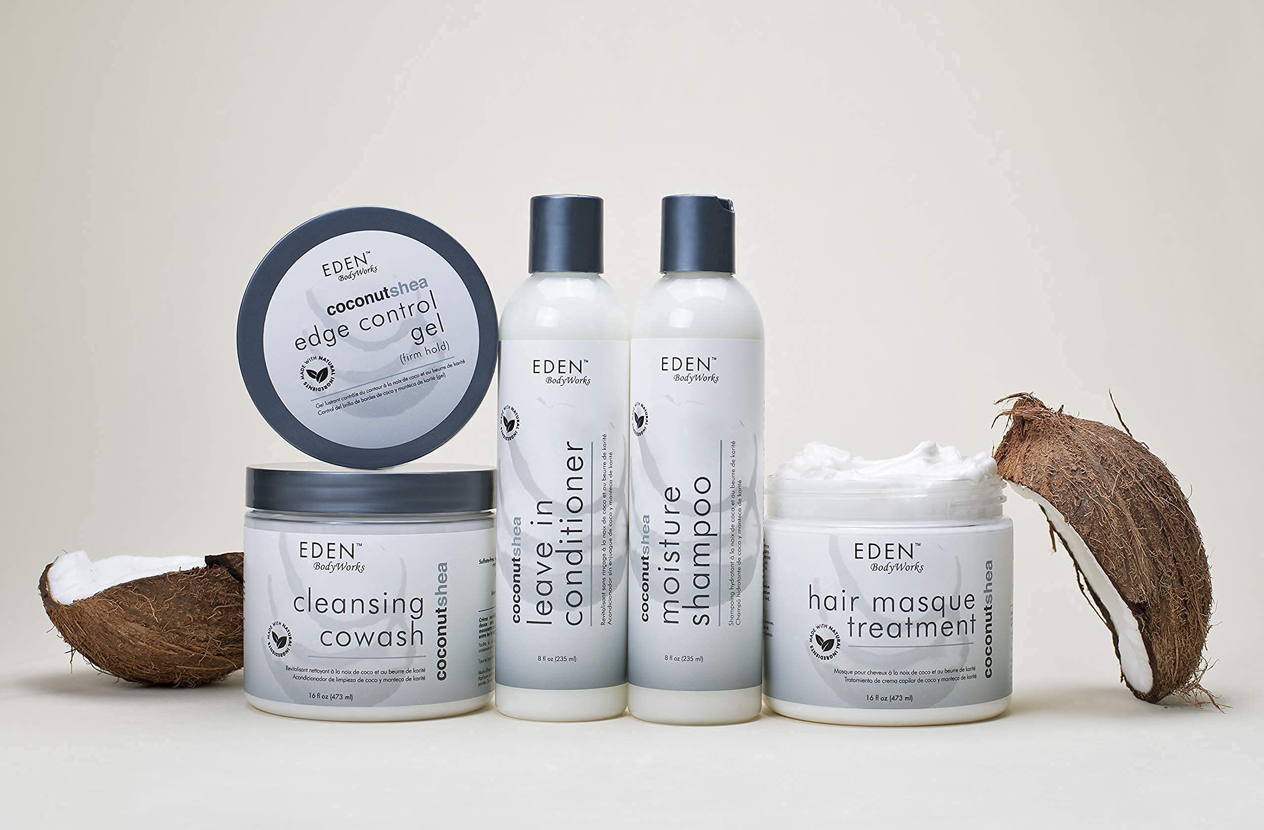 EDEN BodyWorks Coconut Shea Control Edge Glaze | 6 oz | Firm Hold, No Build Up, Moisturize, Add Shine - Packaging May Vary