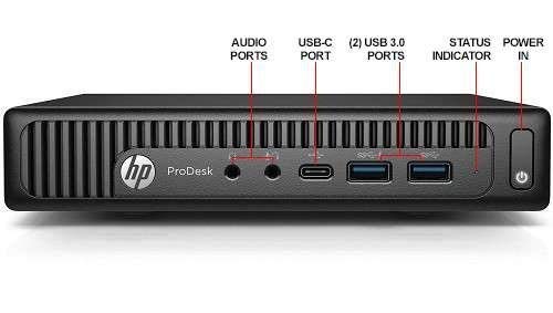 HP 600 G2 Micro Computer Mini Tower Tiny PC (Intel Quad Core i3-6100T, 8GB RAM, 256GB SSD, Wi-Fi, VGA, Display Port) Win 10 Pro (Renewed)