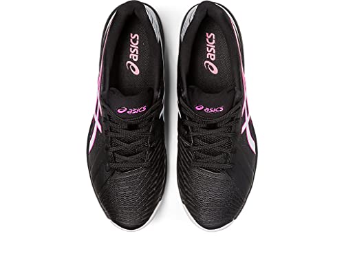 ASICS Men's Solution Swift FlyteFoam Tennis Shoes, 11.5, Black/HOT Pink