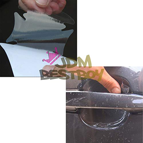 JDMBESTBOY 4PCs 3M Scotchguard Clear Door Handle Paint Scratch Protection Protector Protective Guard Film Bra Vinyl