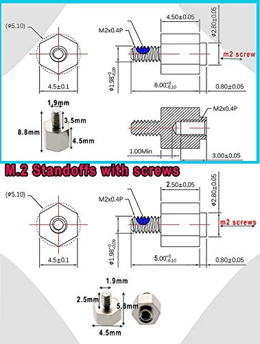 CO-RODE 6 Sets M.2 Screws Standoffs NVMe SSD Screw Kit with Heatsinks Cooler, Screwdriver for Asus Motherboard
