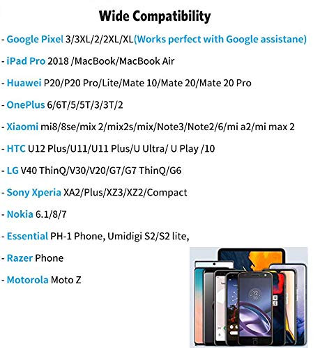 USB C Headphones,Type C Earbuds USB C Earphones with Mic & Volume Control Compatible with Google Pixel 3/2/XL,iPad Pro 2018, OnePlus 6T,Huawei Essential Phones