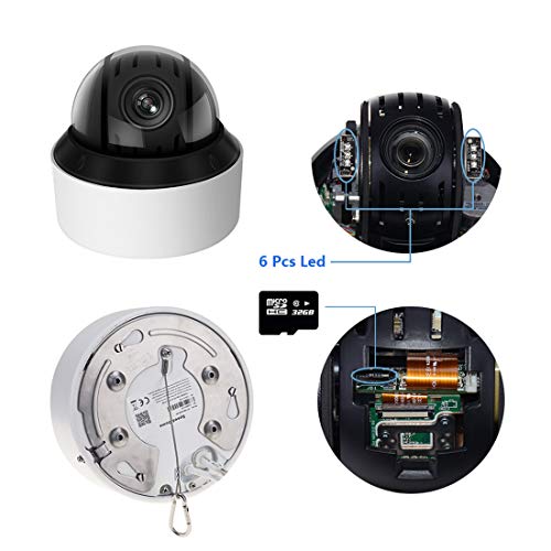 DS-2DE4A425IW-DE HIK VlSlON 4MP PTZ DarkFighter Speed Dome IP Camera, 25x Optical Zoom,4.8~120 mm Lens, 165ft Night Vision Outdoor Camera with Audio&Alarm I/O, 360°Pan&90°Tilt, SD Card Slot(No Logo)