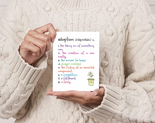 Adoption Cards - Adoption Greeting Card - New Family Card - Congratulations Card for Adoptive Parents - New Baby Son Daughter Gift - 4.25" x 5.5" Folded Card and Envelope Set