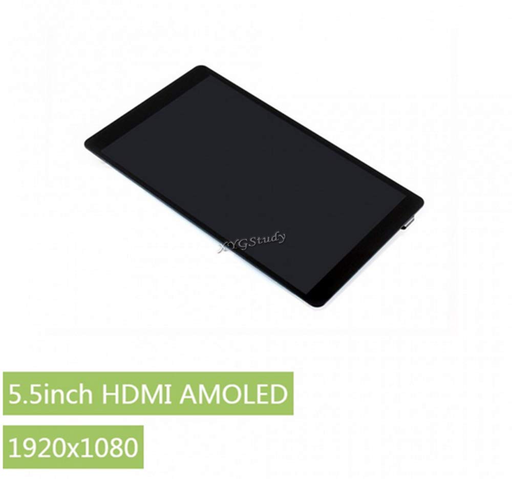 5.5 inch HDMI AMOLED Display with Toughened Glass Cover 1920x1080 Capacitive Touch HDMI Interface Supports Mini PC Raspberry Pi 4 3 2 1 Model B B+ A+ Computer Monitor @XYGStudy