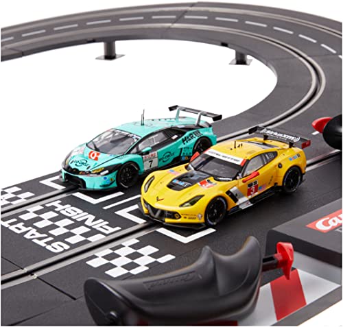 Carrera Evolution 20025240 Super Cars Analog Electric 1:32 Scale Slot Car Racing Track Set - Includes Two 1:32 Scale Cars & Two Dual-Speed Controllers Ages 8+