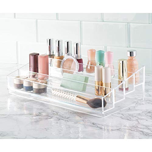 iDesign Tiered Cosmetics & Nail Polish Organizer, The Clarity Collection β 12.75 IN X 6.5IN X 3.75 IN, Clear