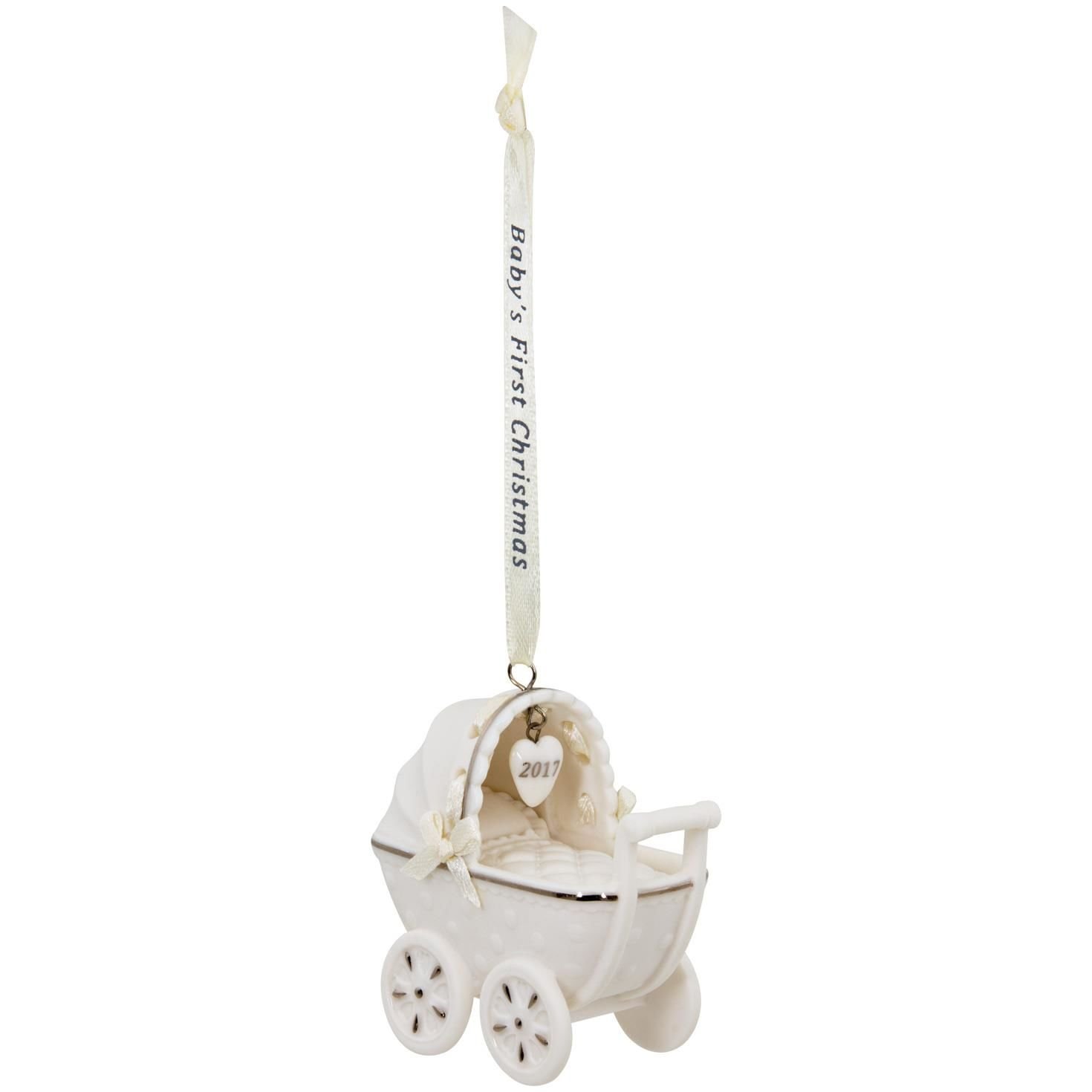Hallmark Keepsake 2017 Baby's First Christmas Dated Premium Porcelain Christmas Ornament