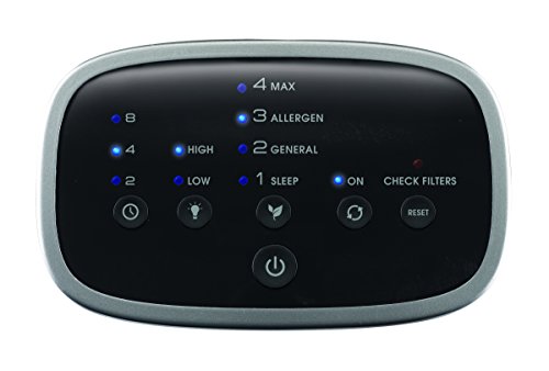 Honeywell HFD280 Compact Air Genius 4 Air Purifier with Permanent Washable Filter, Medium Rooms (150 sq. ft.), Black