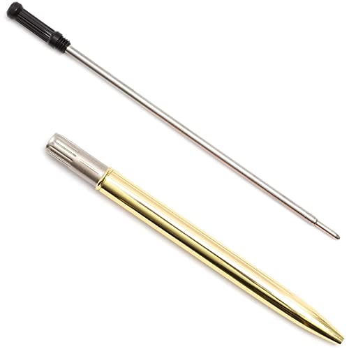 Juvale 12 Pack Gold Ballpoint Pens for Business Students and Teachers, Office Supplies, New Employee Welcome Gift (6.4 In)