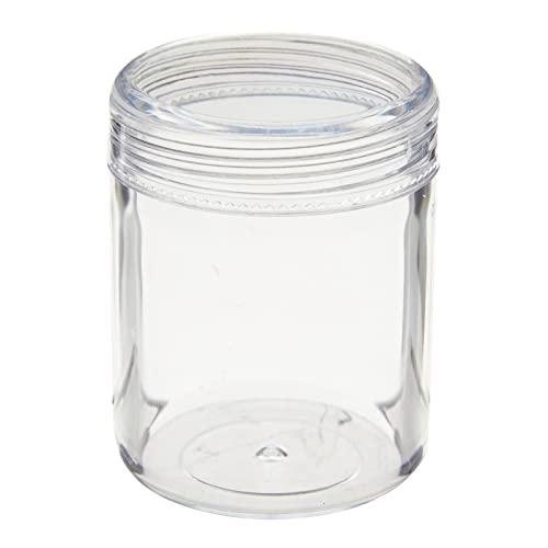 Juvale 35 Pack Plastic Canning Jars with Lids for Slime, Craft Storage, Beauty Products (1.2 oz)