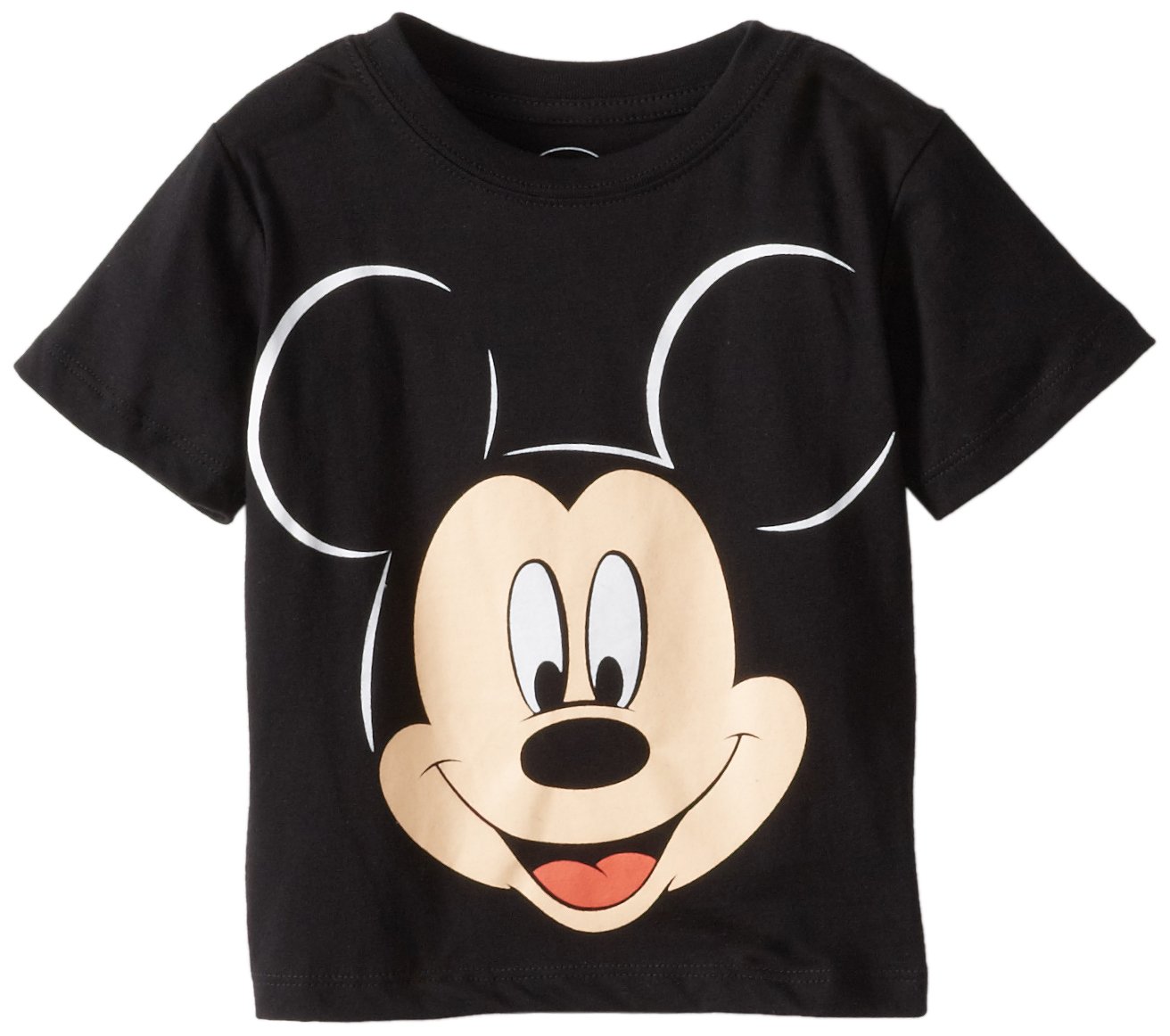 Disney baby boys Mickey Mouse Face Tee T Shirt, Black, 5T US