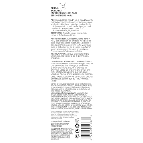 ULTRA BOND No. 2 Color-Safe Conditioner - Strengthen, Protect & Add Shine to Hair | Built-in Bonding Formula - Perfect for Lightened Hair, 10.1 Fl Oz