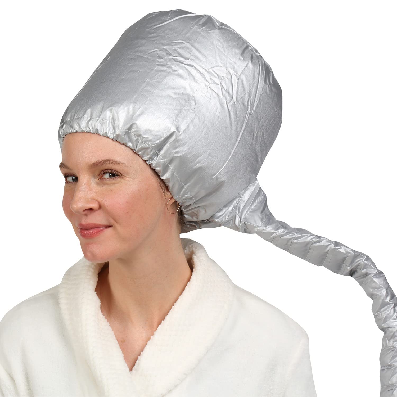 HAMPTON DIRECT Soft Bonnet Hair Dryer Attachment Hooded Hair Dryer Cap for Hand Blow Dryer, for Professional & Home Hair Styling, Deep Conditioning