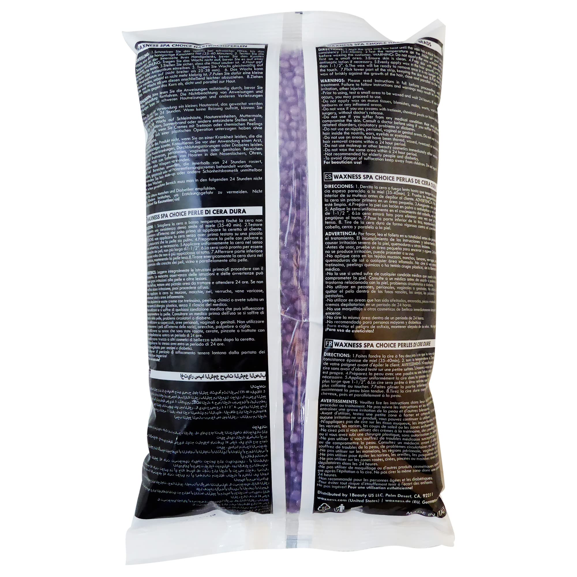 Waxness Spa Choice Tourmaline Demi Creamy Hard Wax Beads 2.2 lb / 1 kg Pack of 2